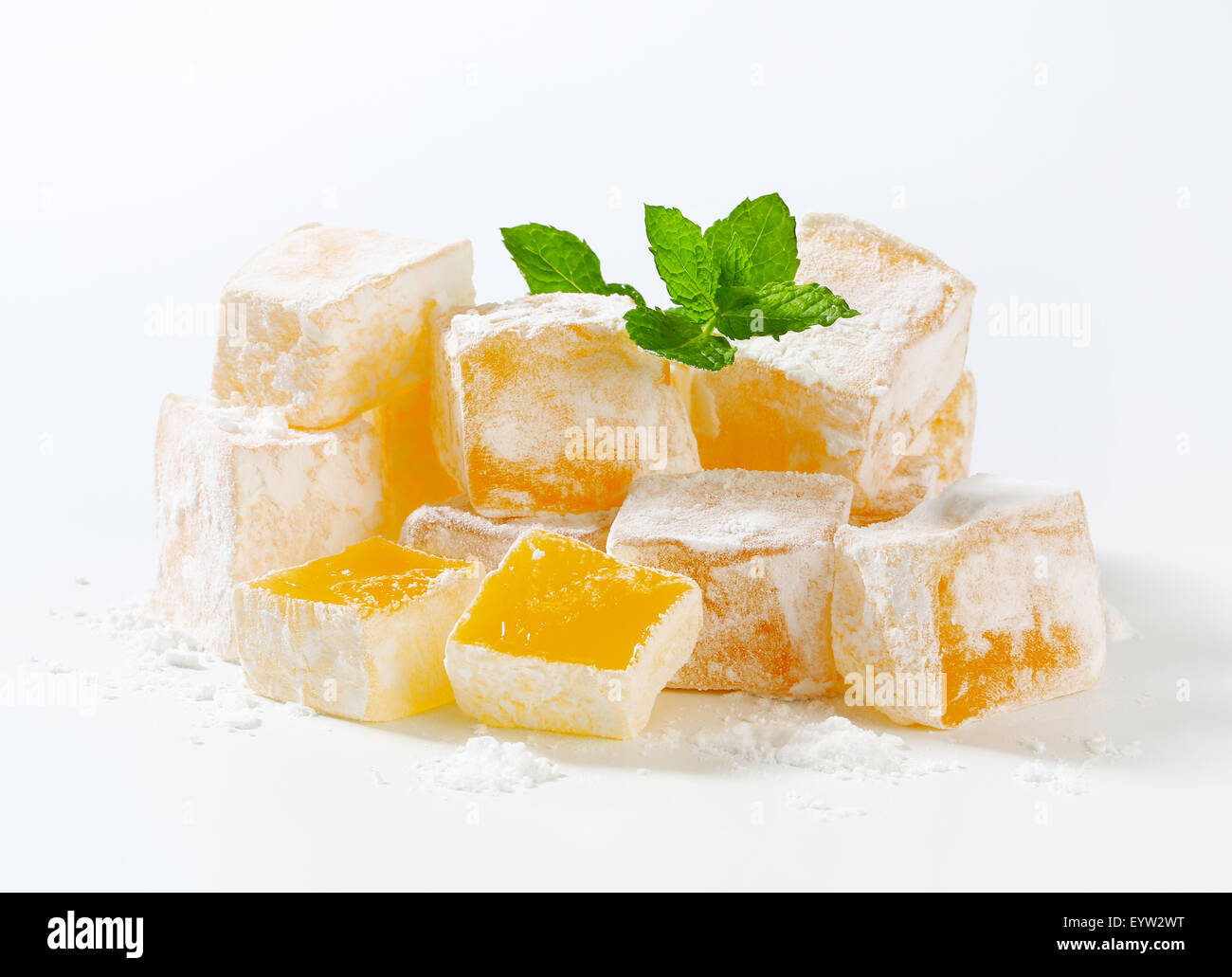 Greek loukoumi (Turkish delight) with delicious Mastic flavor Stock ...