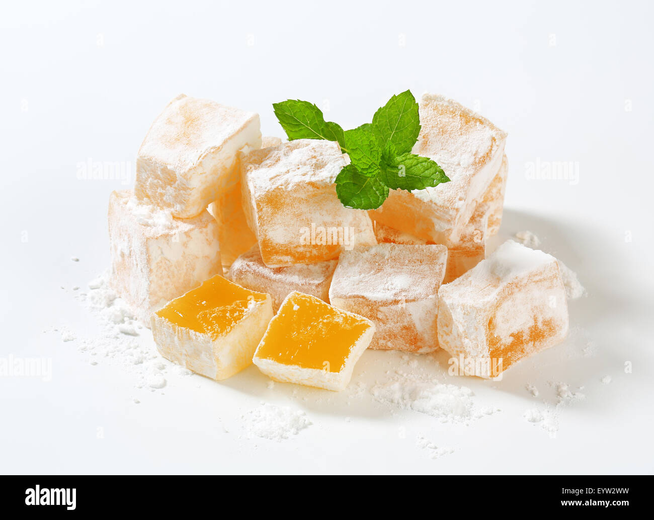 Greek loukoumi (Turkish delight) with delicious Mastic flavor Stock ...