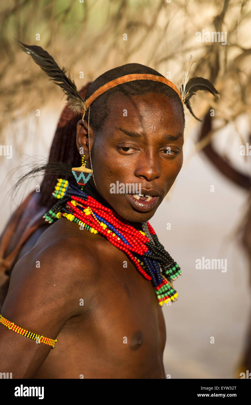Hamer man, Hamer Bull Jumping Ceremony, Turmi, South Omo Valley ...