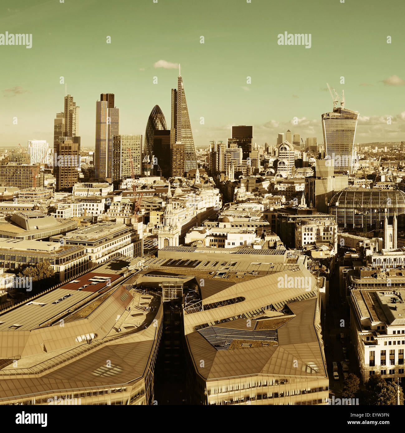 London city rooftop view with urban architectures Stock Photo - Alamy