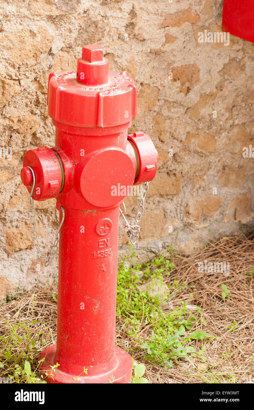 red hydrant construction Stock Photo - Alamy