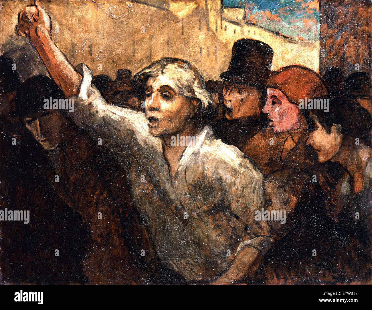 Honore Daumier, The Uprising (L'Emeute). Circa 1848. Oil on canvas. The ...