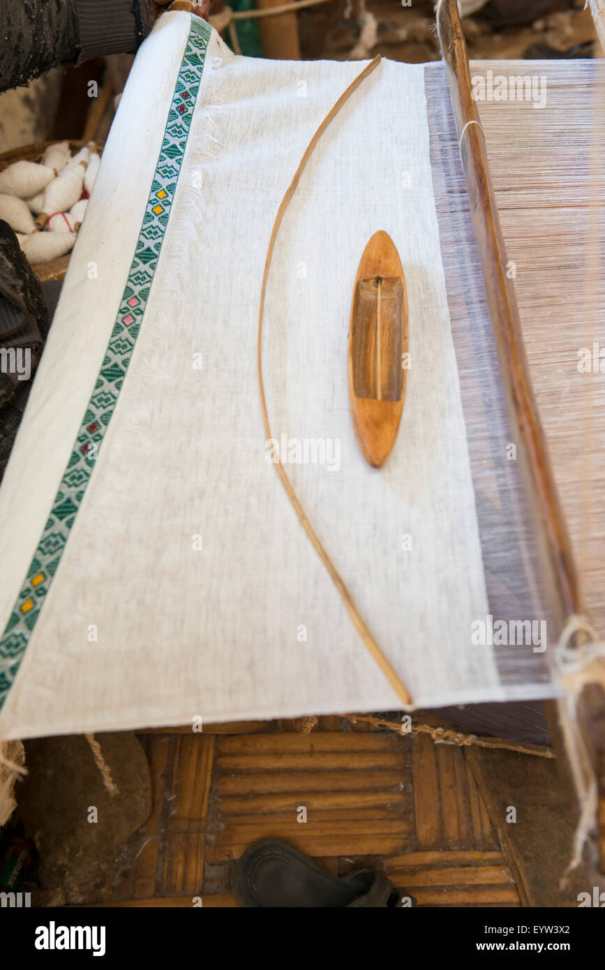 Traditional cotton weaver, Dorze, Ethiopia Stock Photo - Alamy