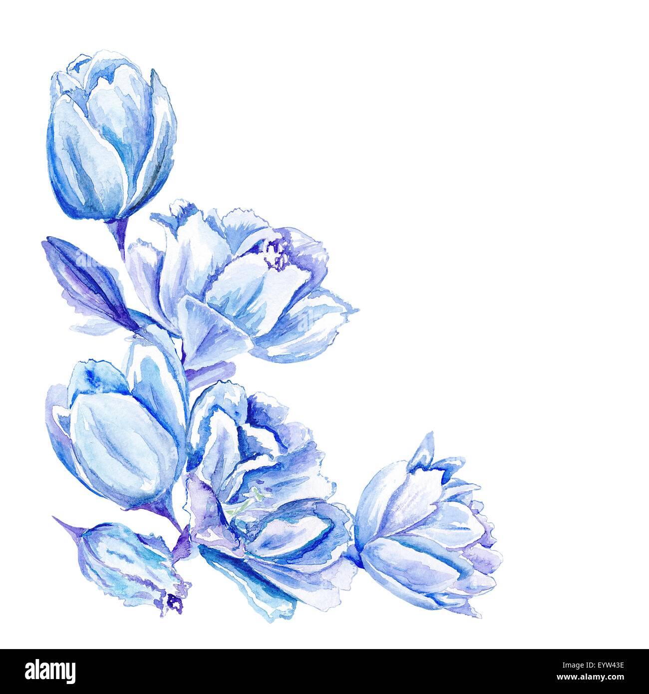 Creative blue tulip design element for invitation, card, event design ...