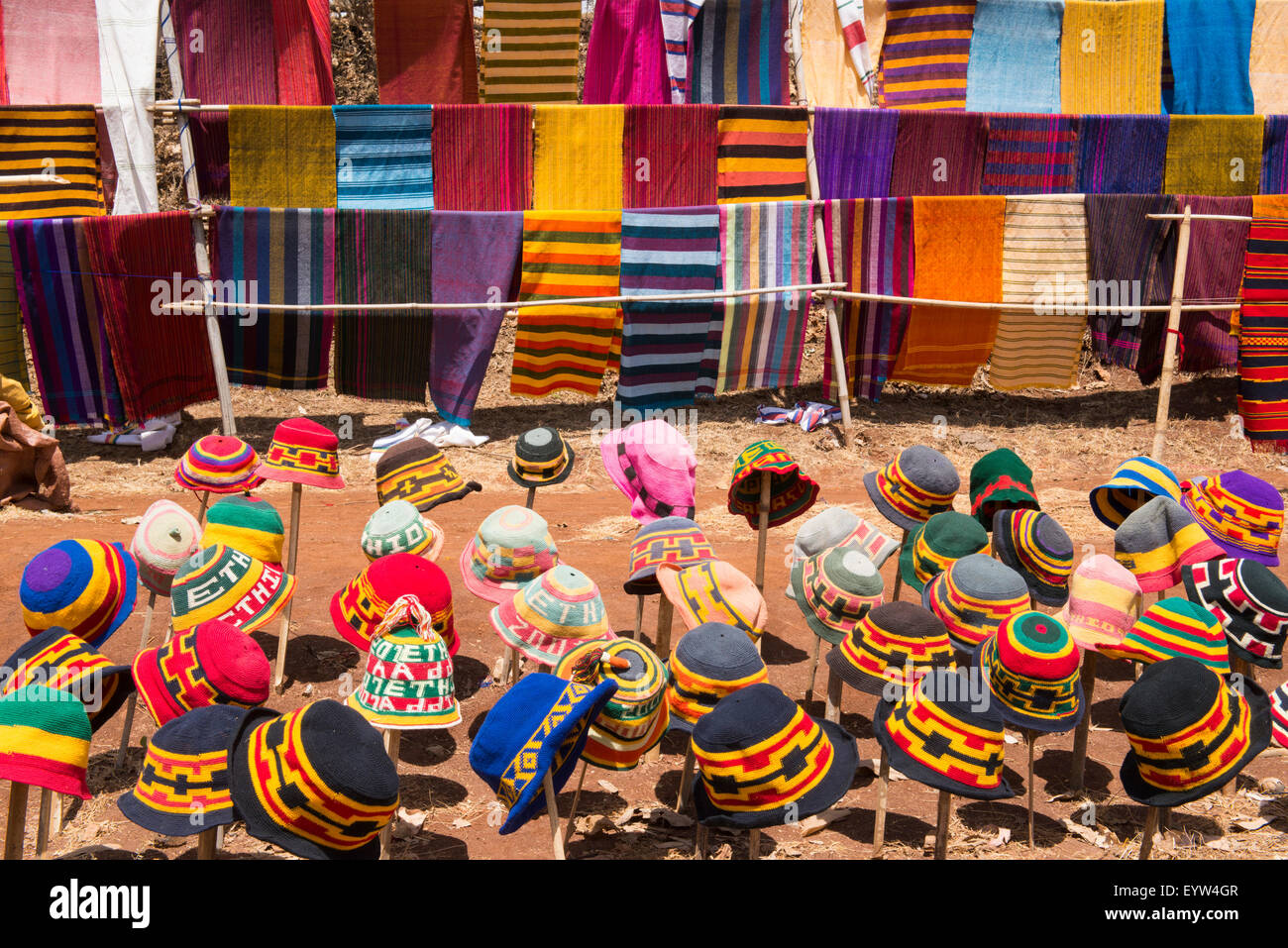 Ethiopia market textile hi-res stock photography and images - Alamy