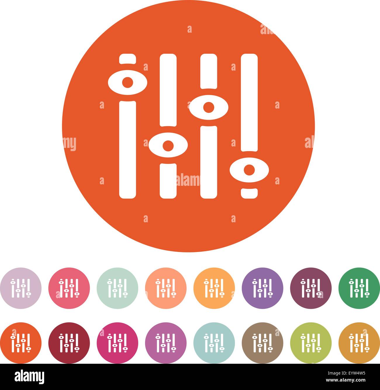 The adjustment icon. Regulator and mixing, volume, settings symbol ...