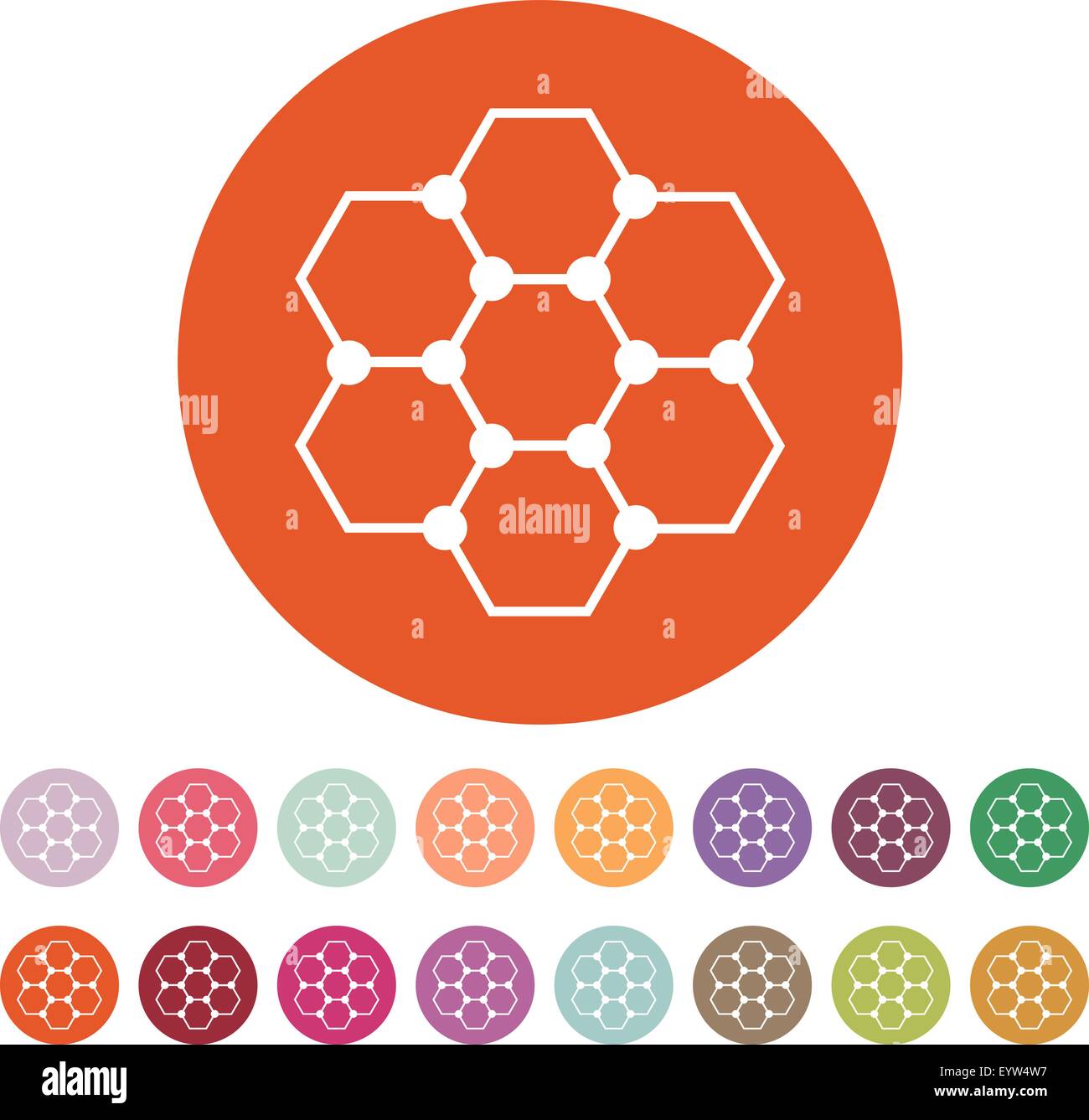 The molecule icon. Atom and chemistry, dna, physics symbol. Flat Stock ...