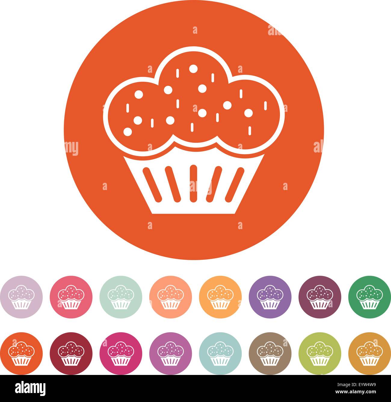 The muffin icon. Dessert and baked, cake, bakery symbol. Flat Stock ...