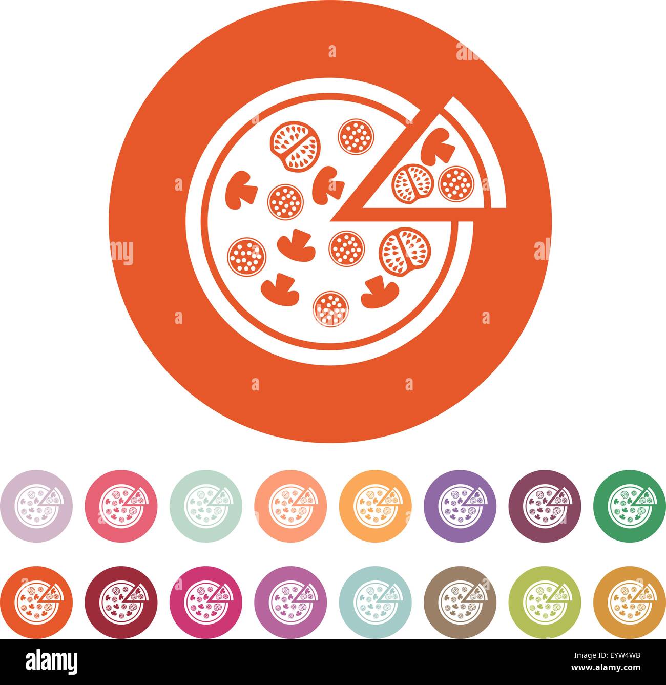 The pizza icon. Pizzeria and baking, fast food symbol. Flat Stock ...