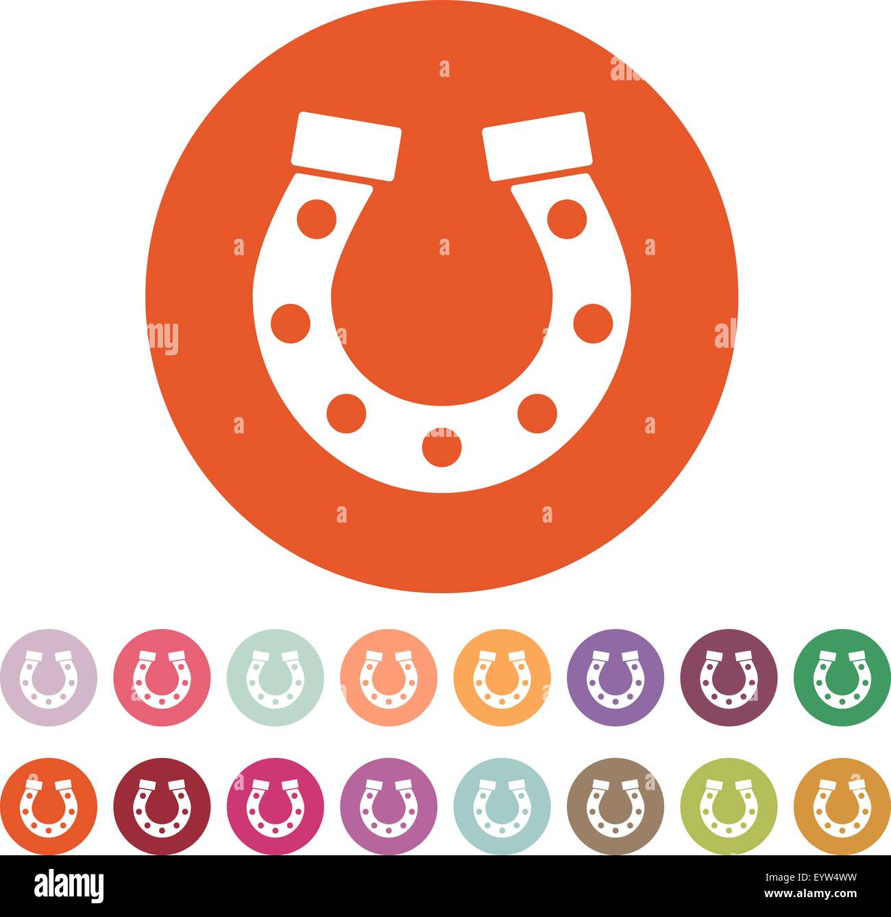 The horseshoe icon. Horse and races symbol. Flat Stock Vector Image ...