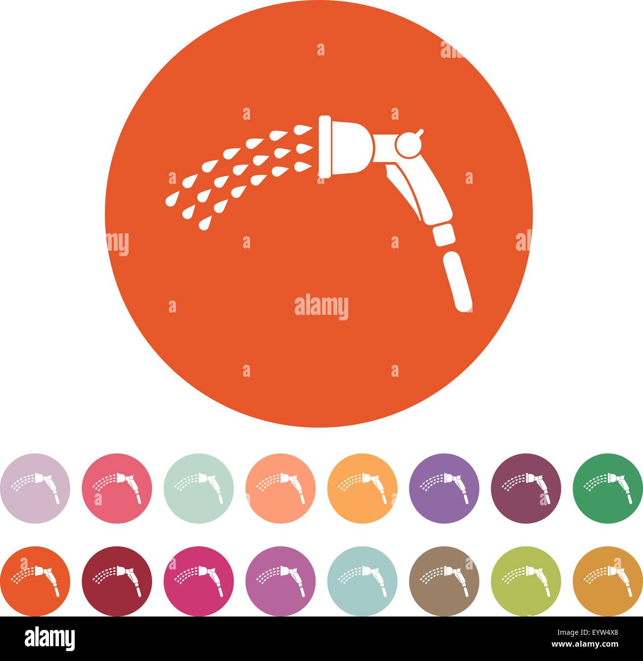 The spray gun icon. Irrigation and watering symbol. Flat Stock Vector ...