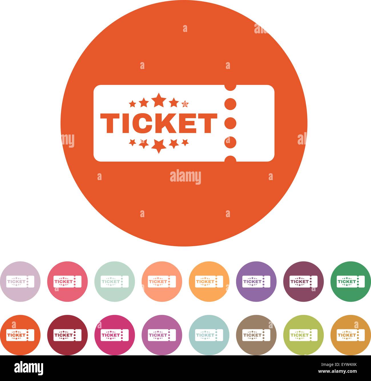 The ticket icon. Ducket and seat, tkt symbol. Flat Stock Vector Image ...