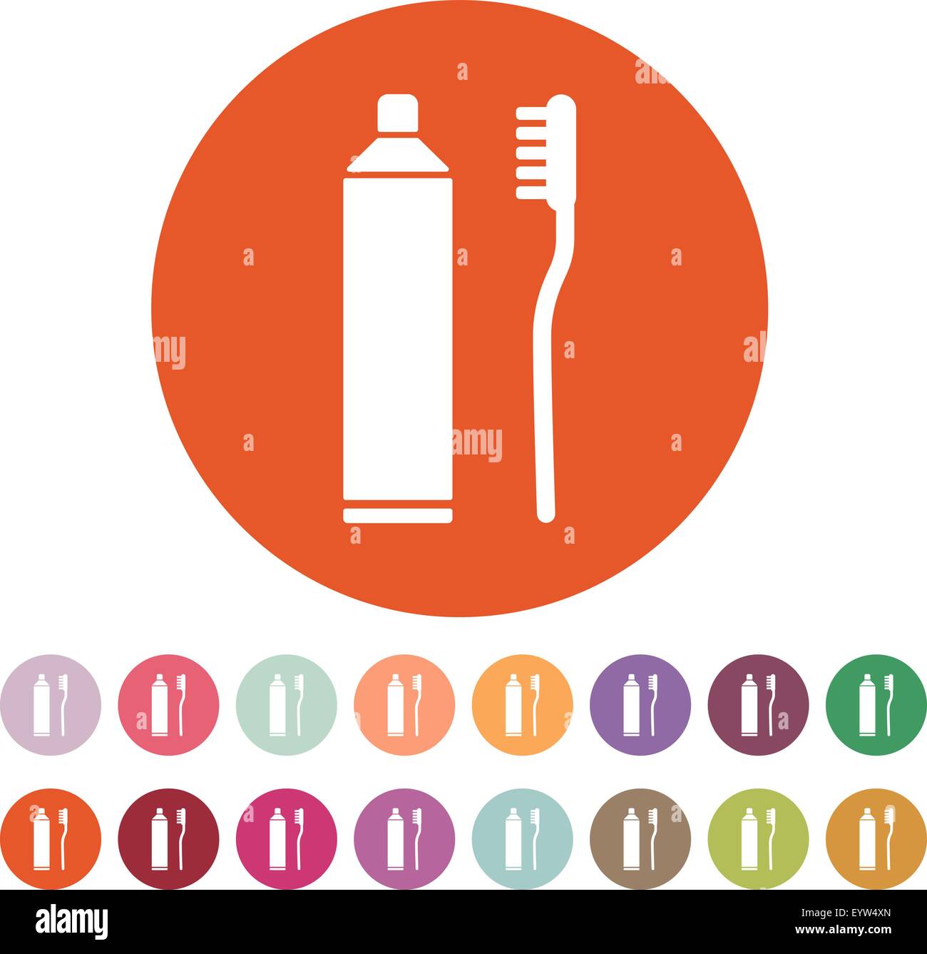 The toothpaste and toothbrush icon. Bathroom, dental, dentist symbol ...