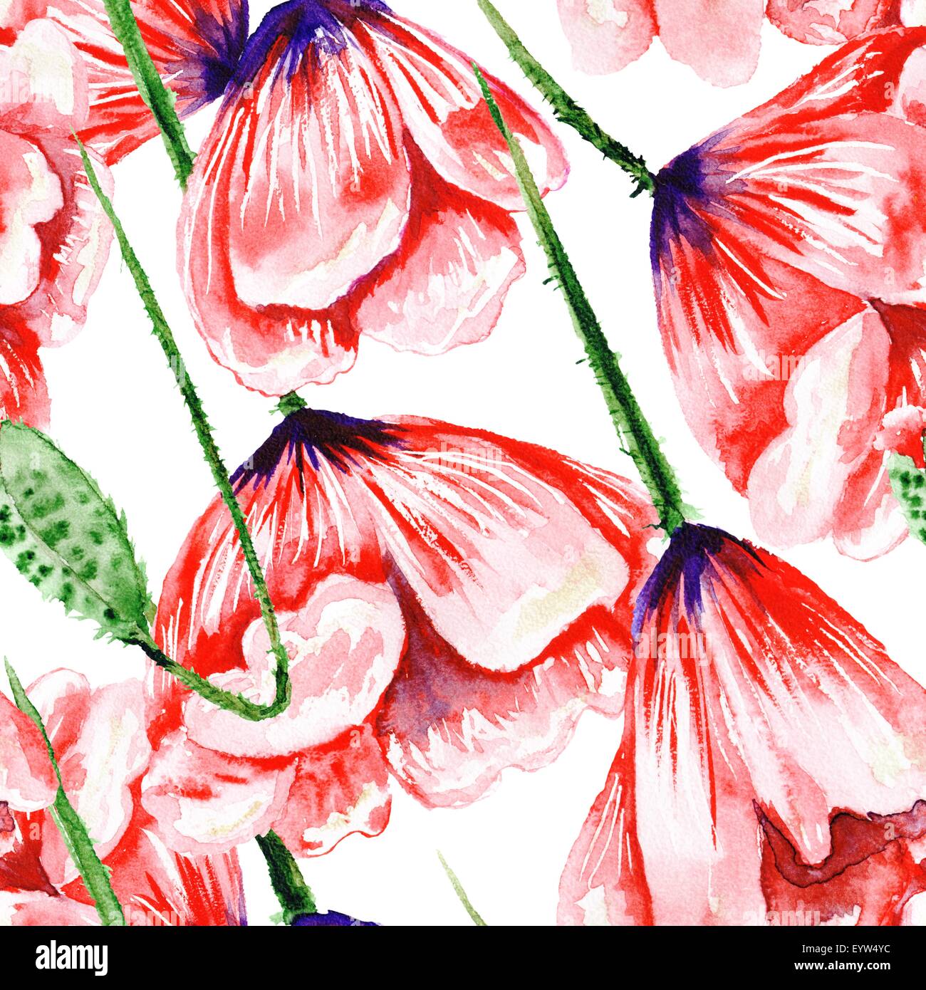 Hand-painted aquarelle romantic passion texture suitable for fabric and ...