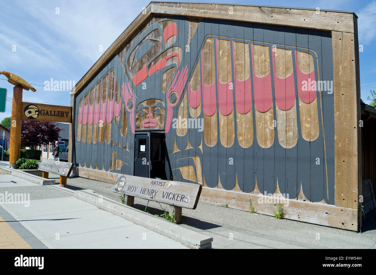 Gallery building with art from Canadian native artist Roy Henry Vickers ...