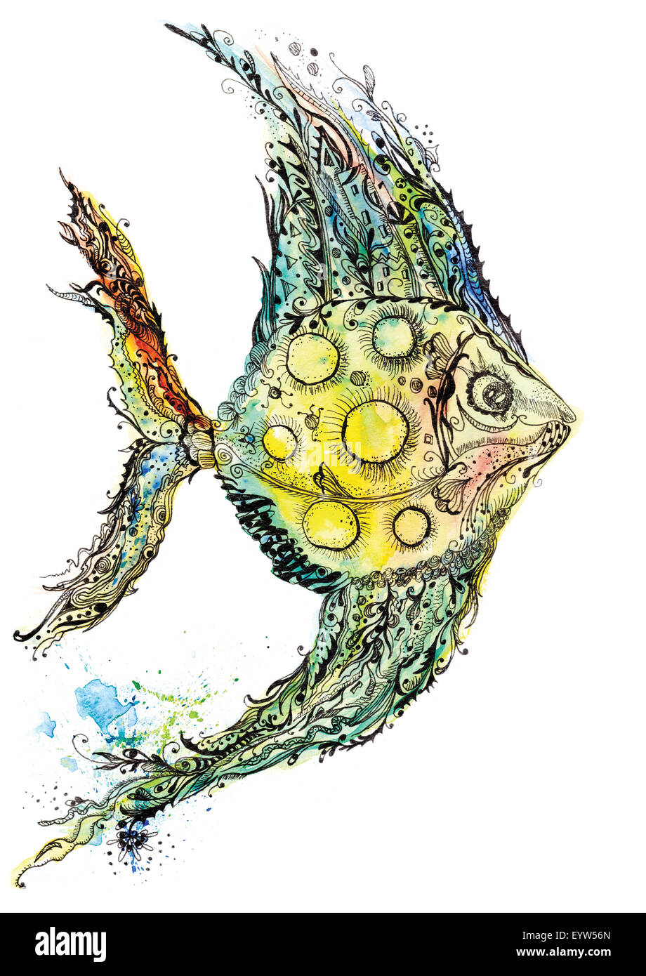 Colorful fish painting hi-res stock photography and images - Alamy