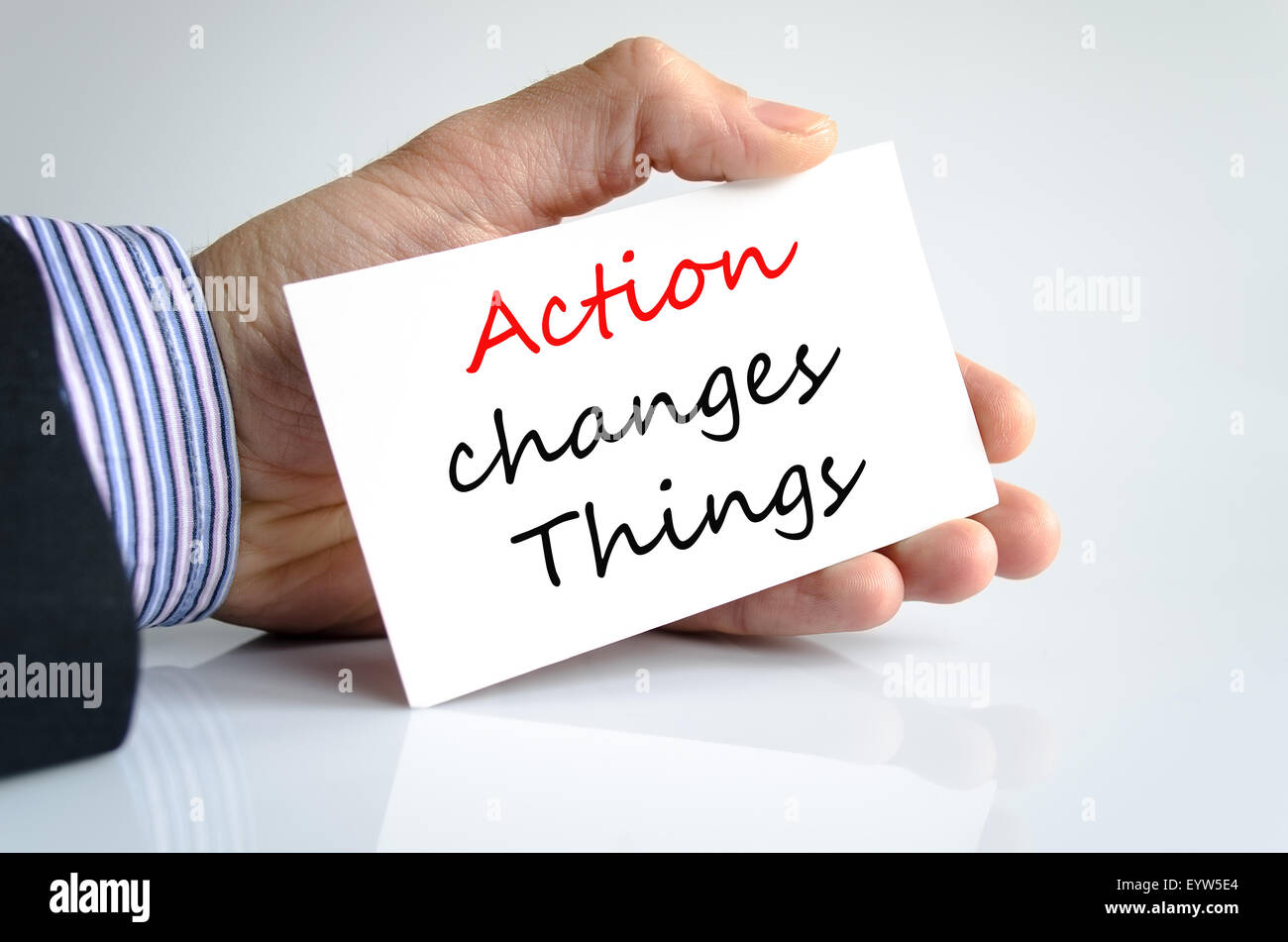Action change things text concept isolated over white background Stock ...