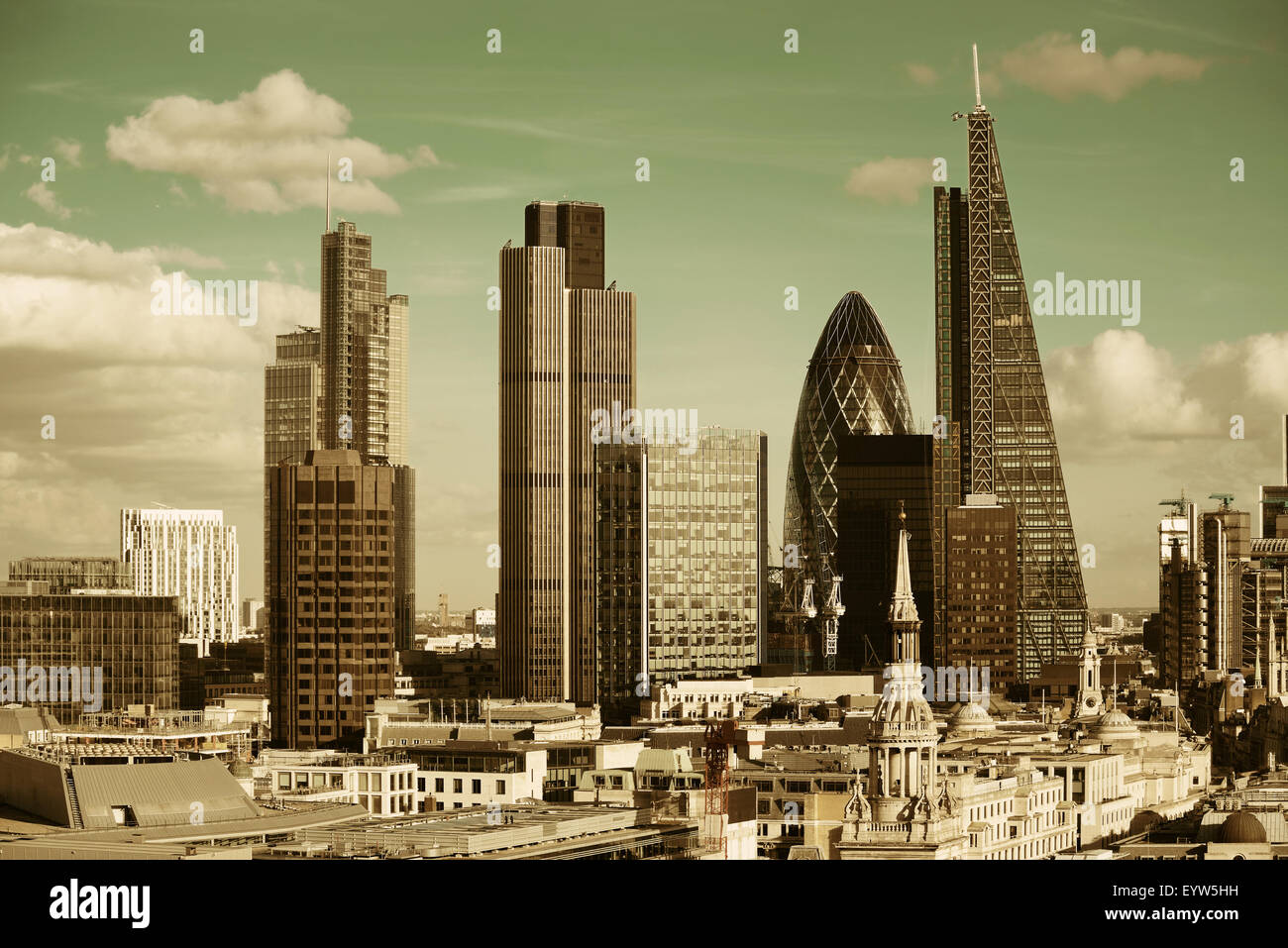 London city rooftop view with urban architectures Stock Photo - Alamy