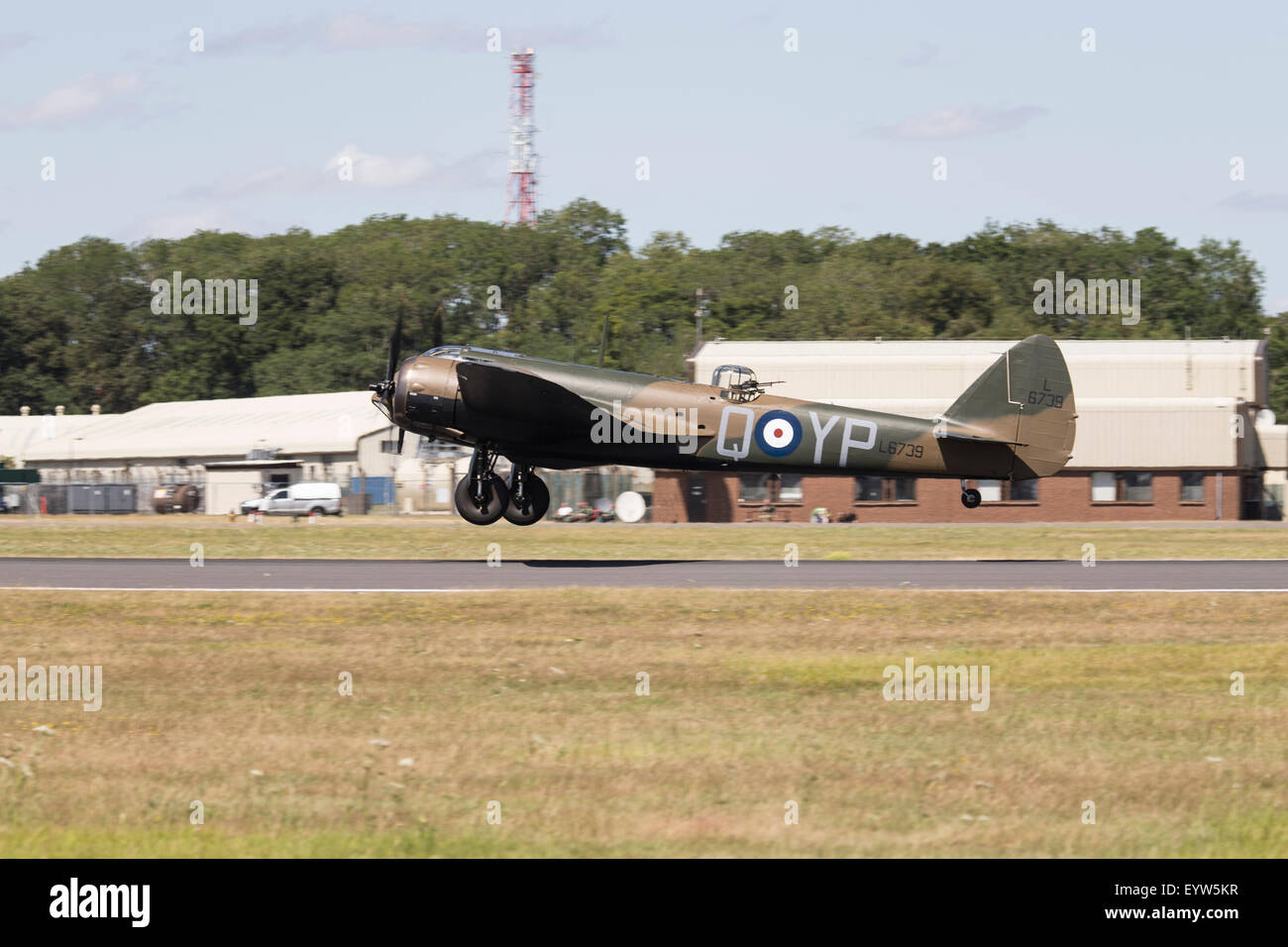 Restored Bristol Blenheim Mk.I World War 2 RAF light bomber flying at ...