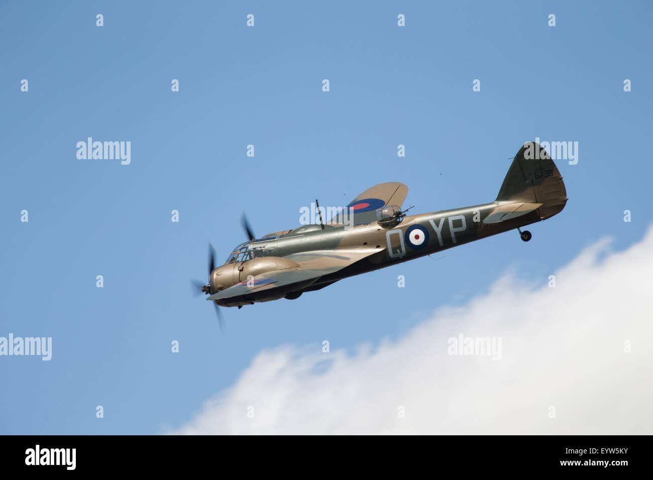 Restored Bristol Blenheim Mk.I World War 2 RAF light bomber flying at ...