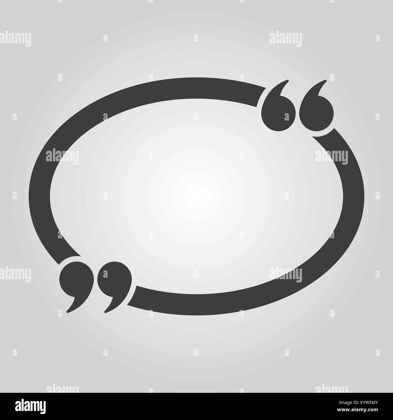 The Quotation Mark Speech Bubble icon. Quotes, citation, opinion symbol ...