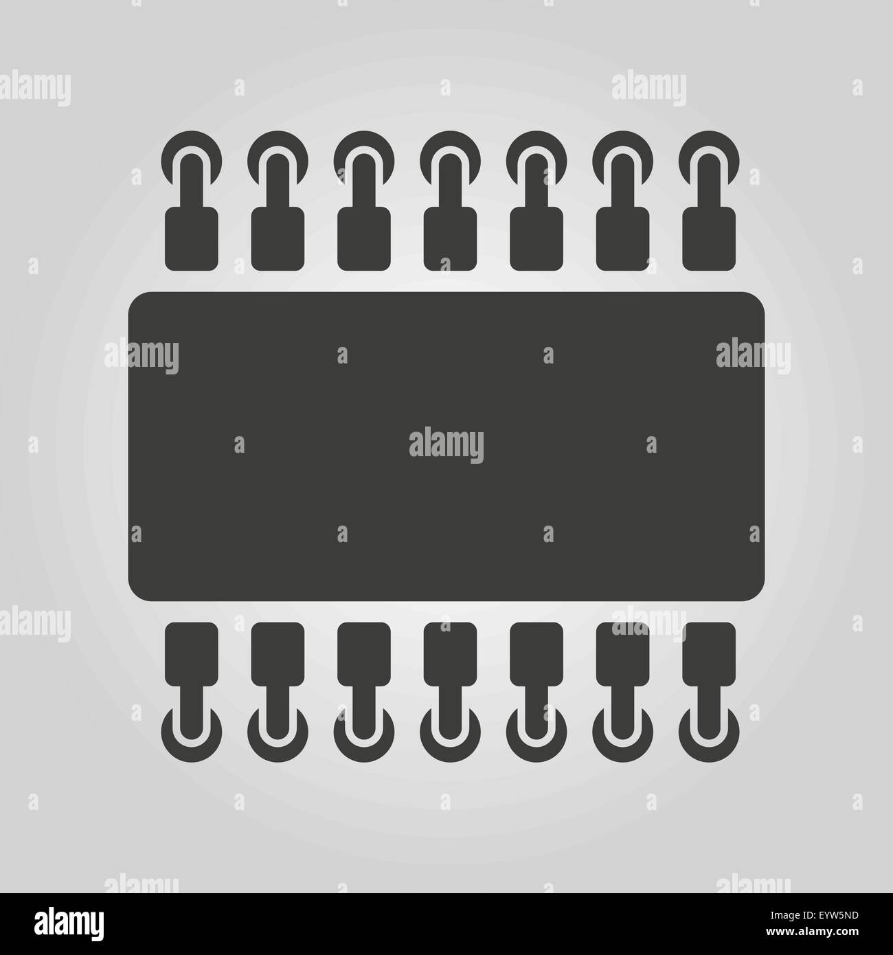 The chip icon. Hardware and processor, technology symbol. Flat Stock ...
