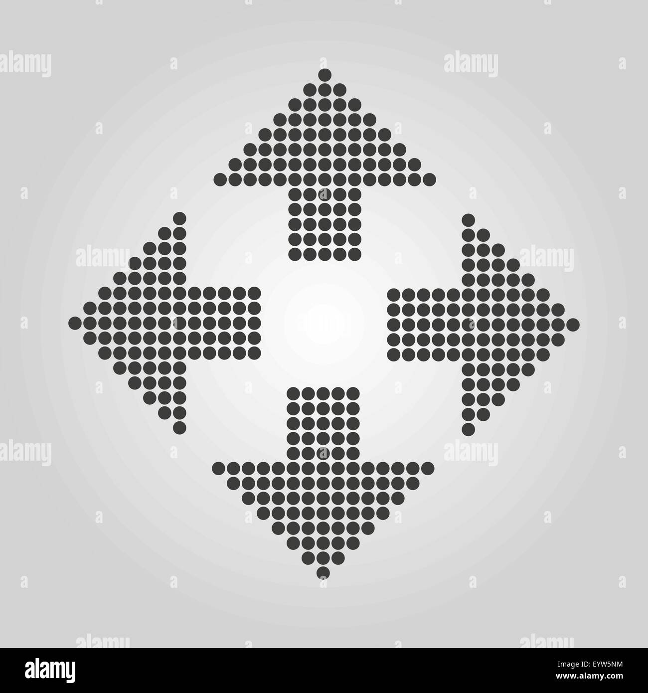 The arrow icon. Navigation and positioning, direction symbol. Flat ...