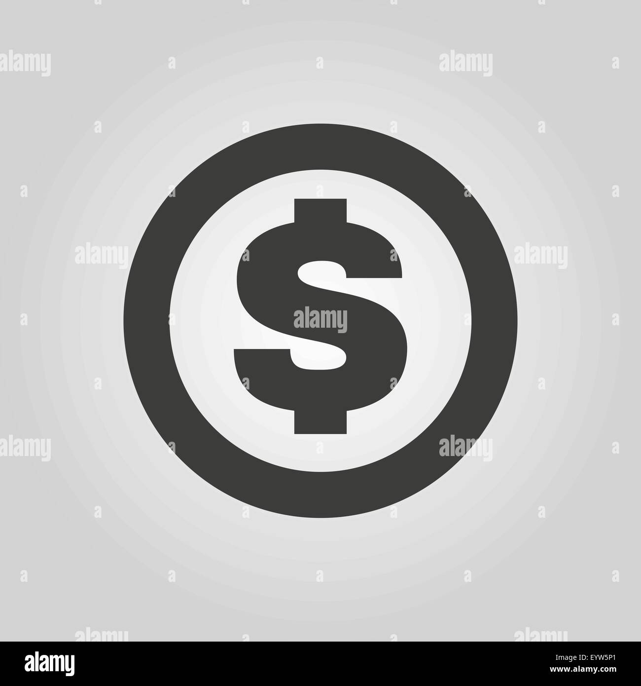 The dollar icon. Cash and money, wealth, payment symbol. Flat Stock ...