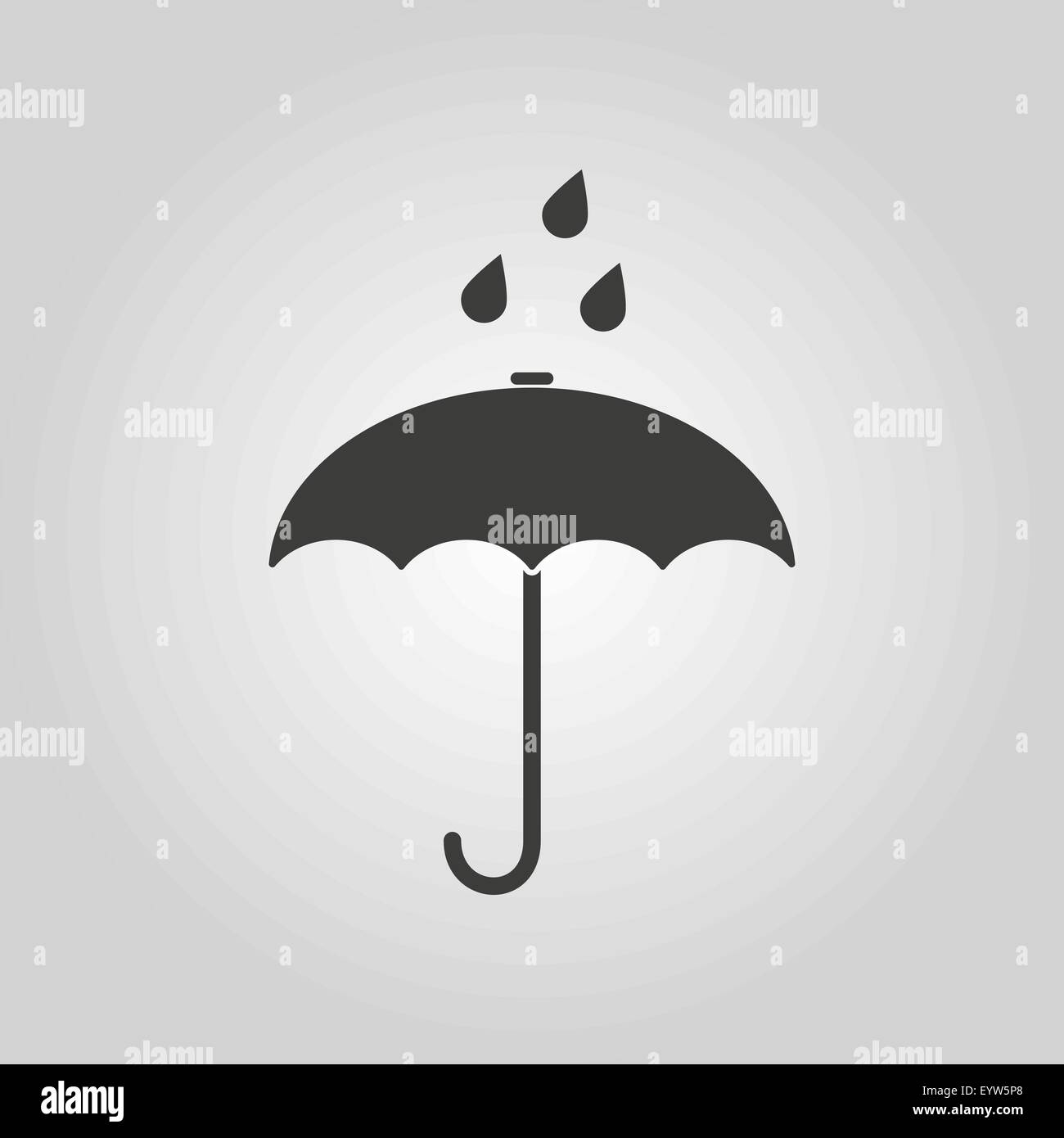 The umbrella bag icon. Rain protection symbol. Flat Stock Vector Image ...