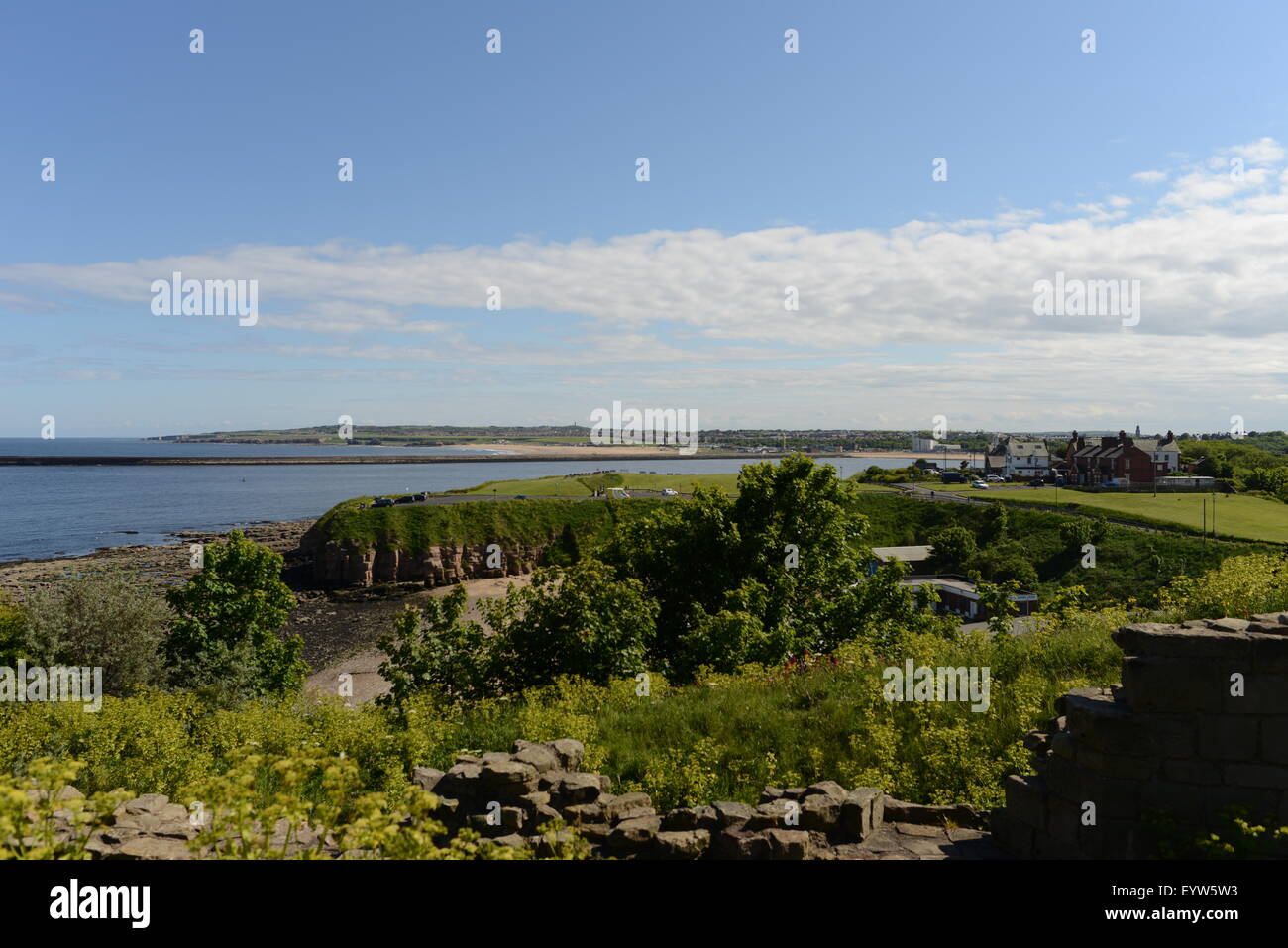 Tynemouth, Northumberland, UK, view out to sea Stock Photo - Alamy