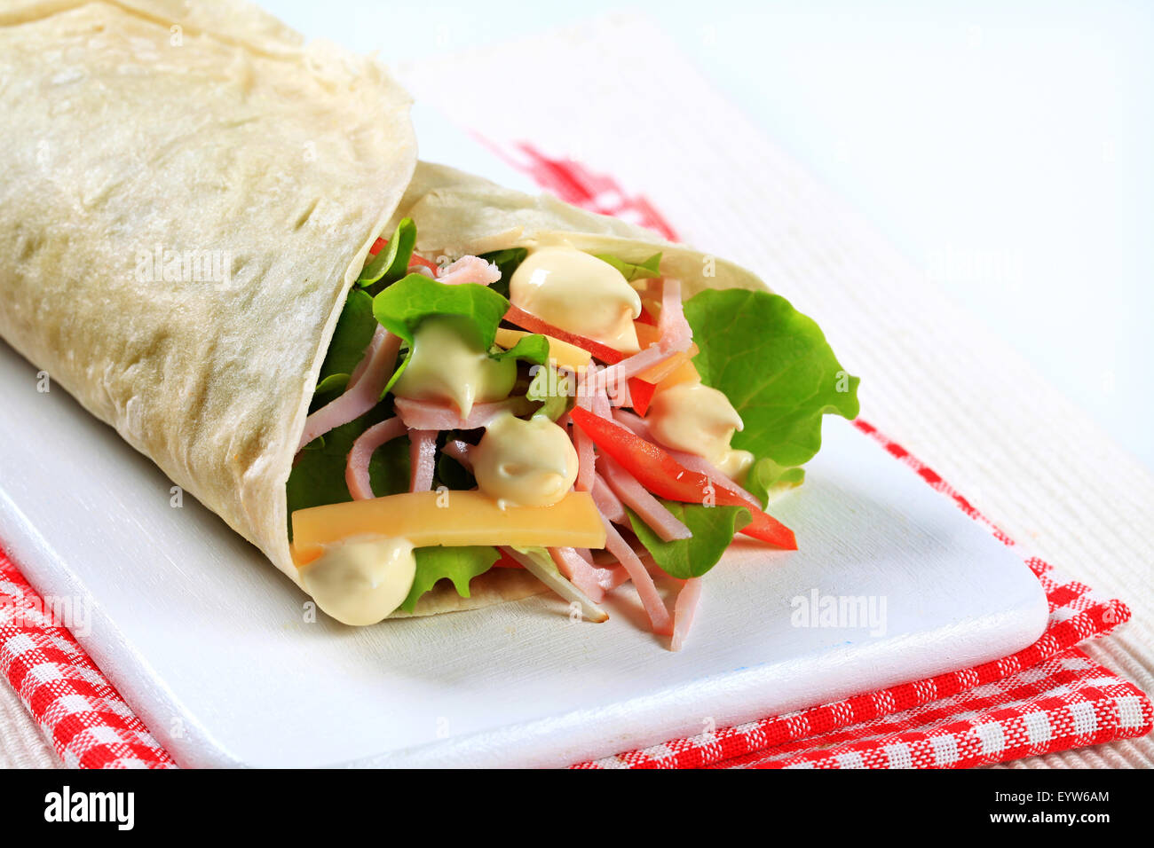 Ham salad wrap hi-res stock photography and images - Alamy