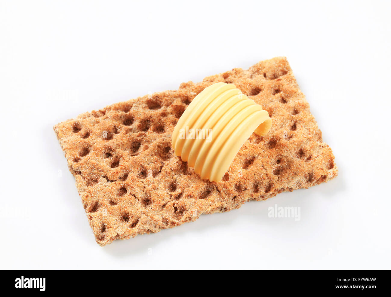Whole grain crisp bread with butter Stock Photo - Alamy