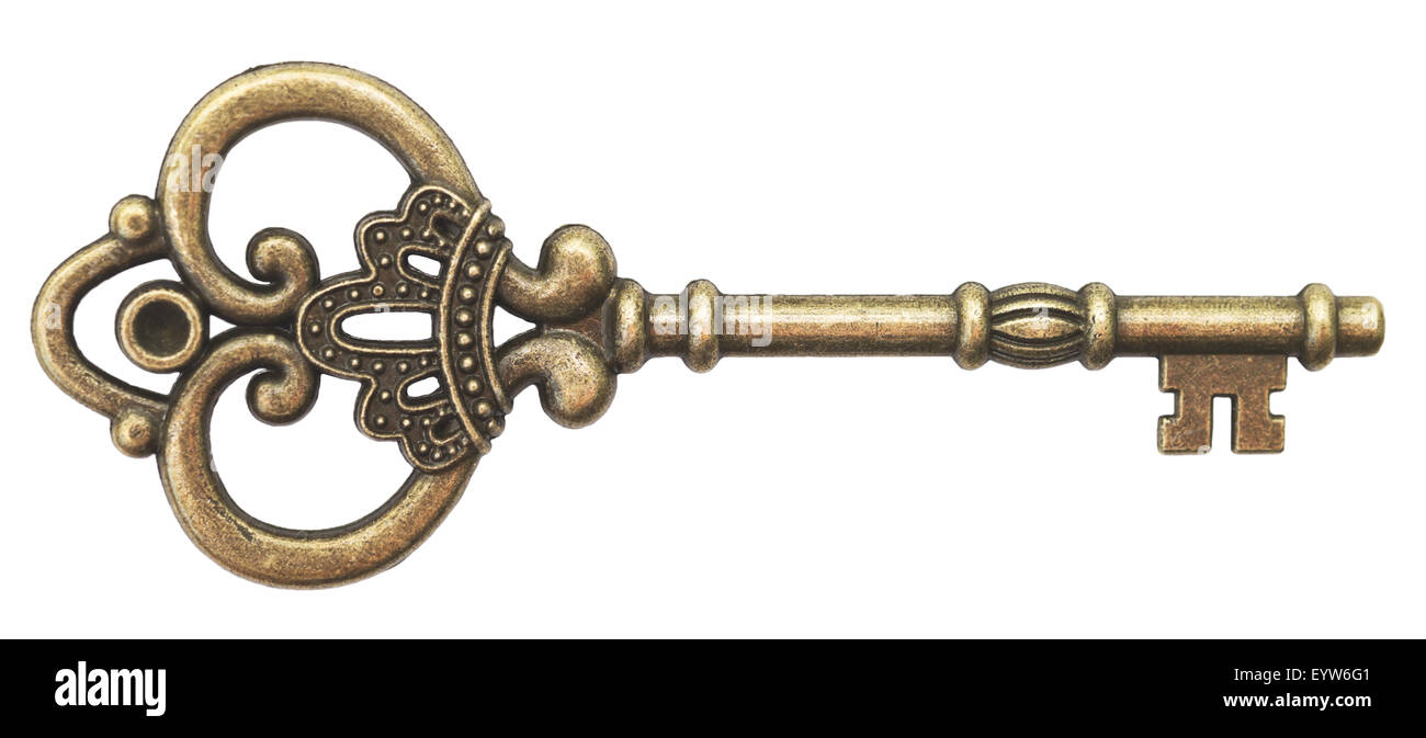 old key isolated on white background Stock Photo - Alamy