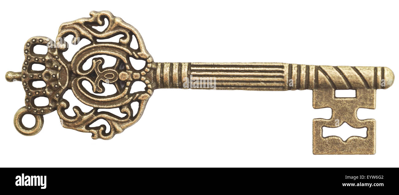 old key isolated on white background Stock Photo - Alamy
