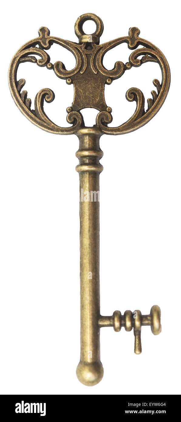 old key isolated on white background Stock Photo - Alamy