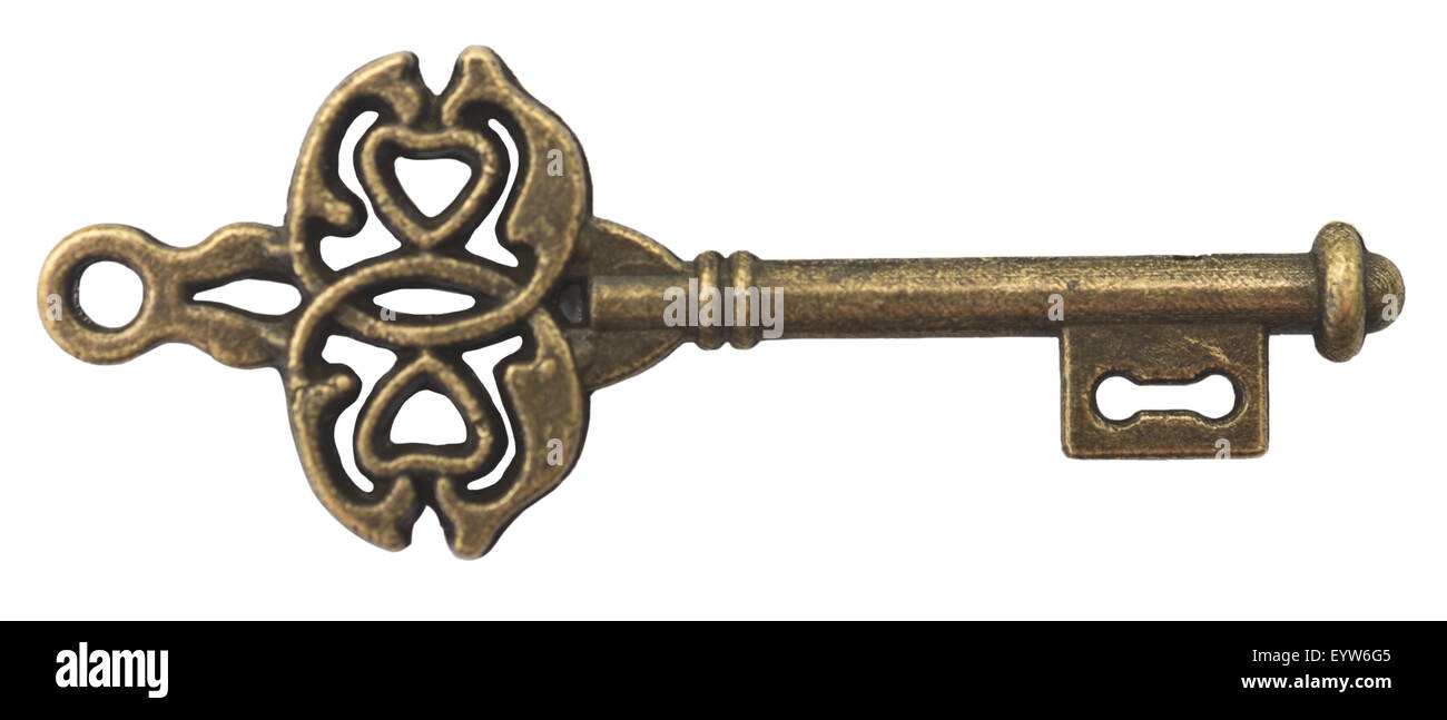 old key isolated on white background Stock Photo - Alamy