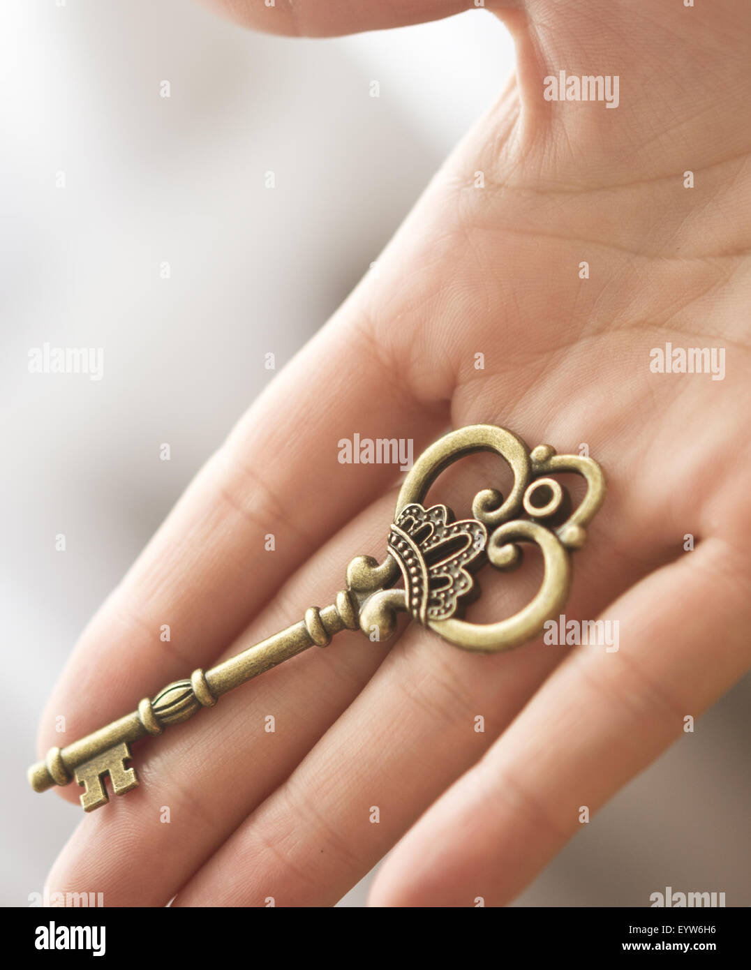 hand with key Stock Photo - Alamy