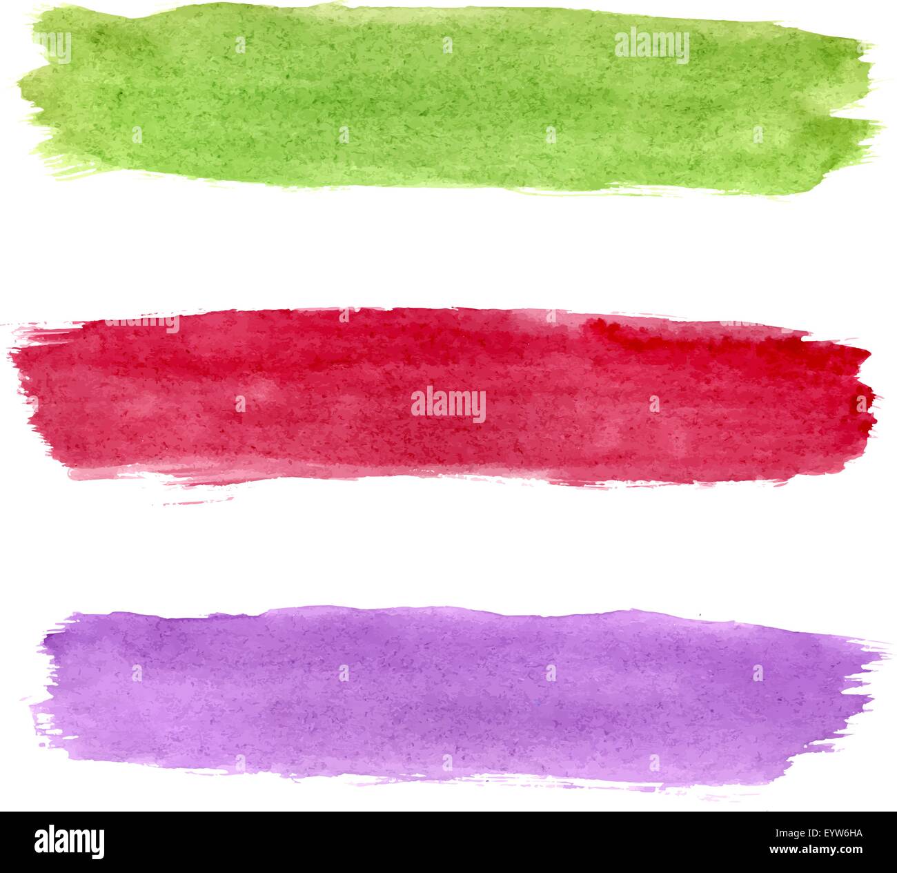 Colorful vector watercolor brush strokes Stock Vector Image & Art - Alamy