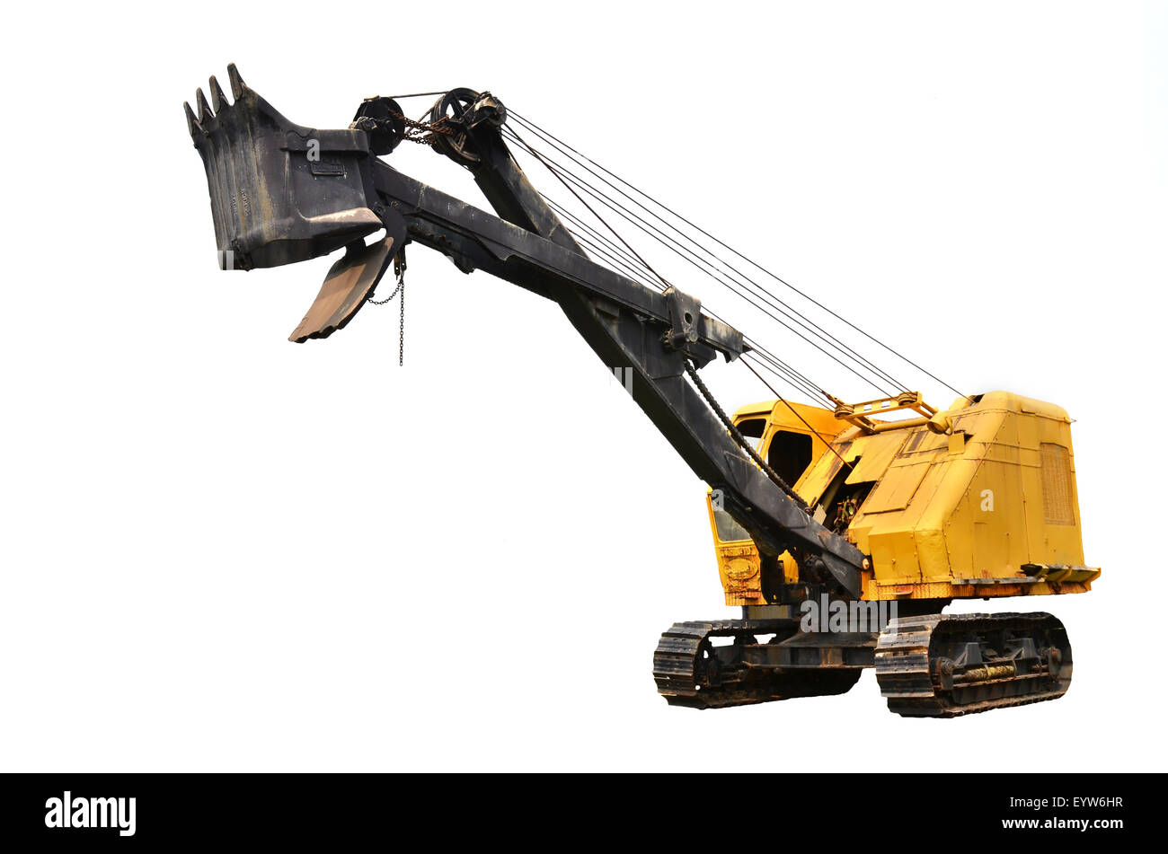 coal mine excavator vechicle isolated on white background Stock Photo ...