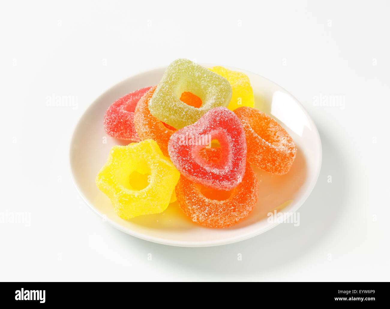 Fruit-flavored gelatin candy coated with sugar Stock Photo - Alamy