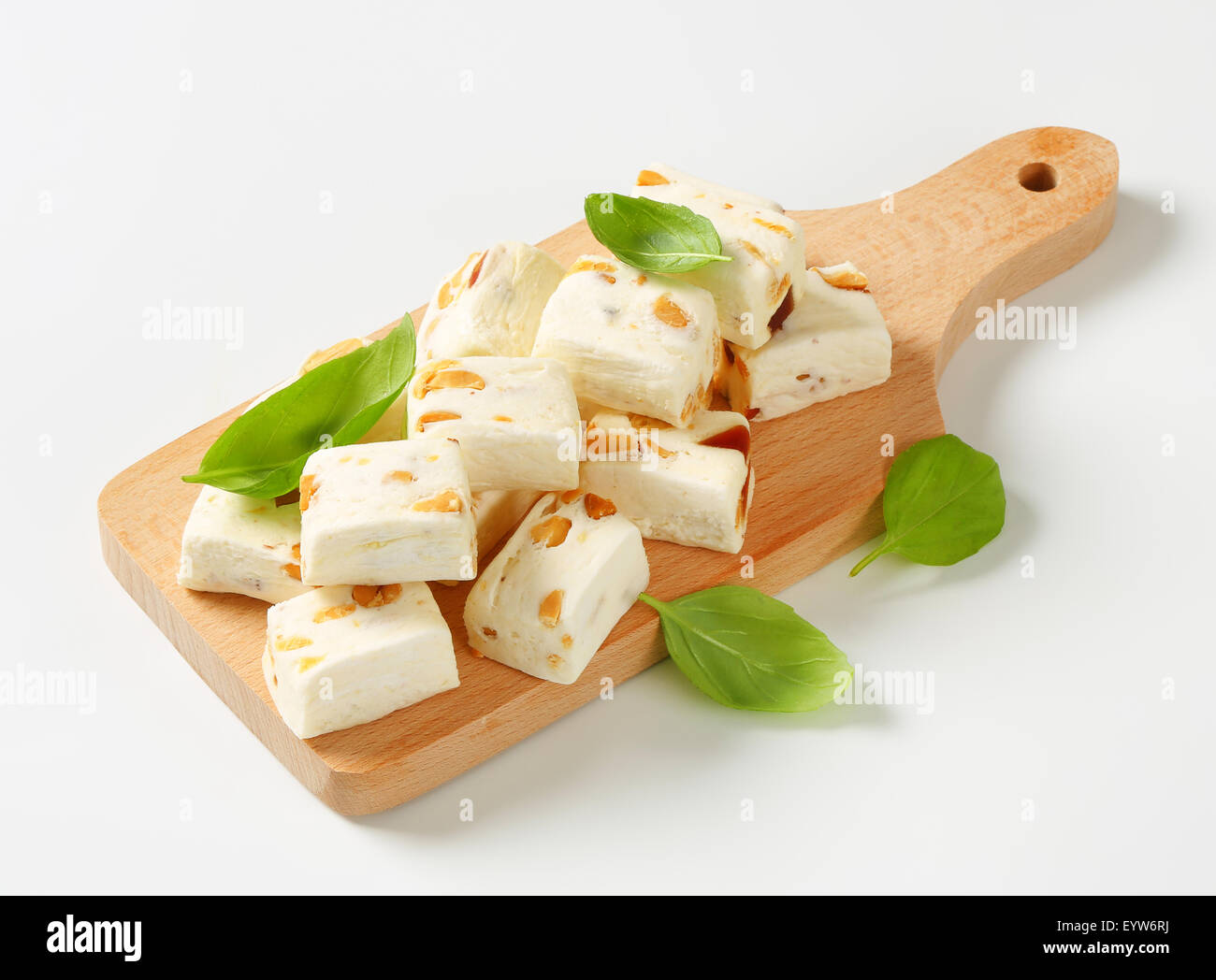 Soft nougat with peanuts and fruit Stock Photo - Alamy