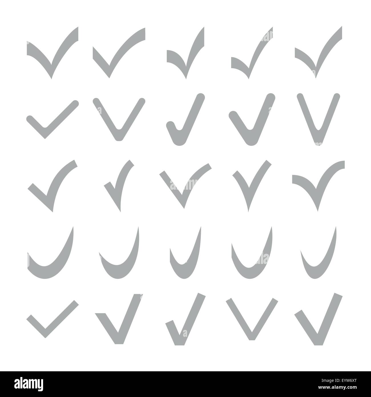 Set of Different Vector Check Marks Stock Vector Image & Art - Alamy