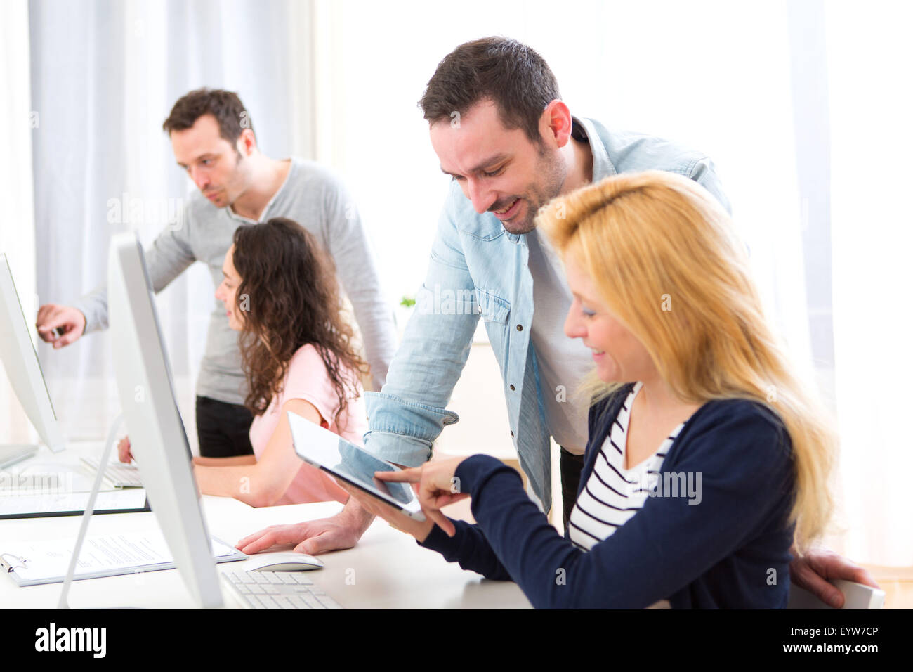 View of a Young attractive people taking a training course Stock Photo ...