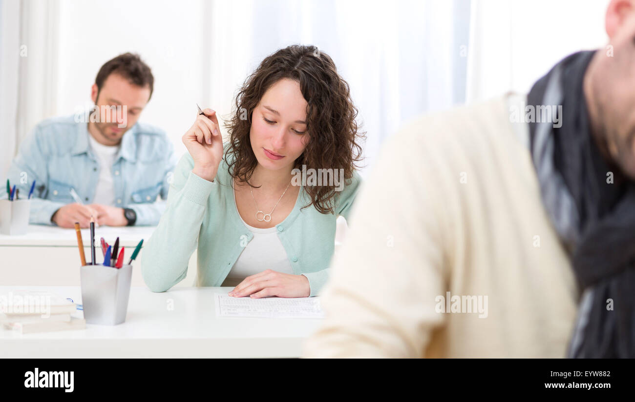 College student taking test hi-res stock photography and images - Alamy