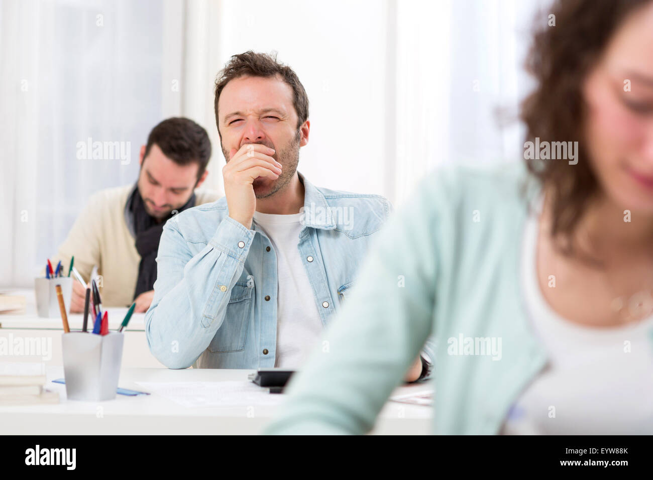 Yawn school classroom hi-res stock photography and images - Alamy