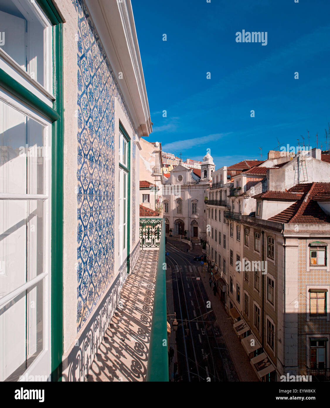 Elevated window view with Baixa neighbourhood. Baixa Lisboa Apartment ...