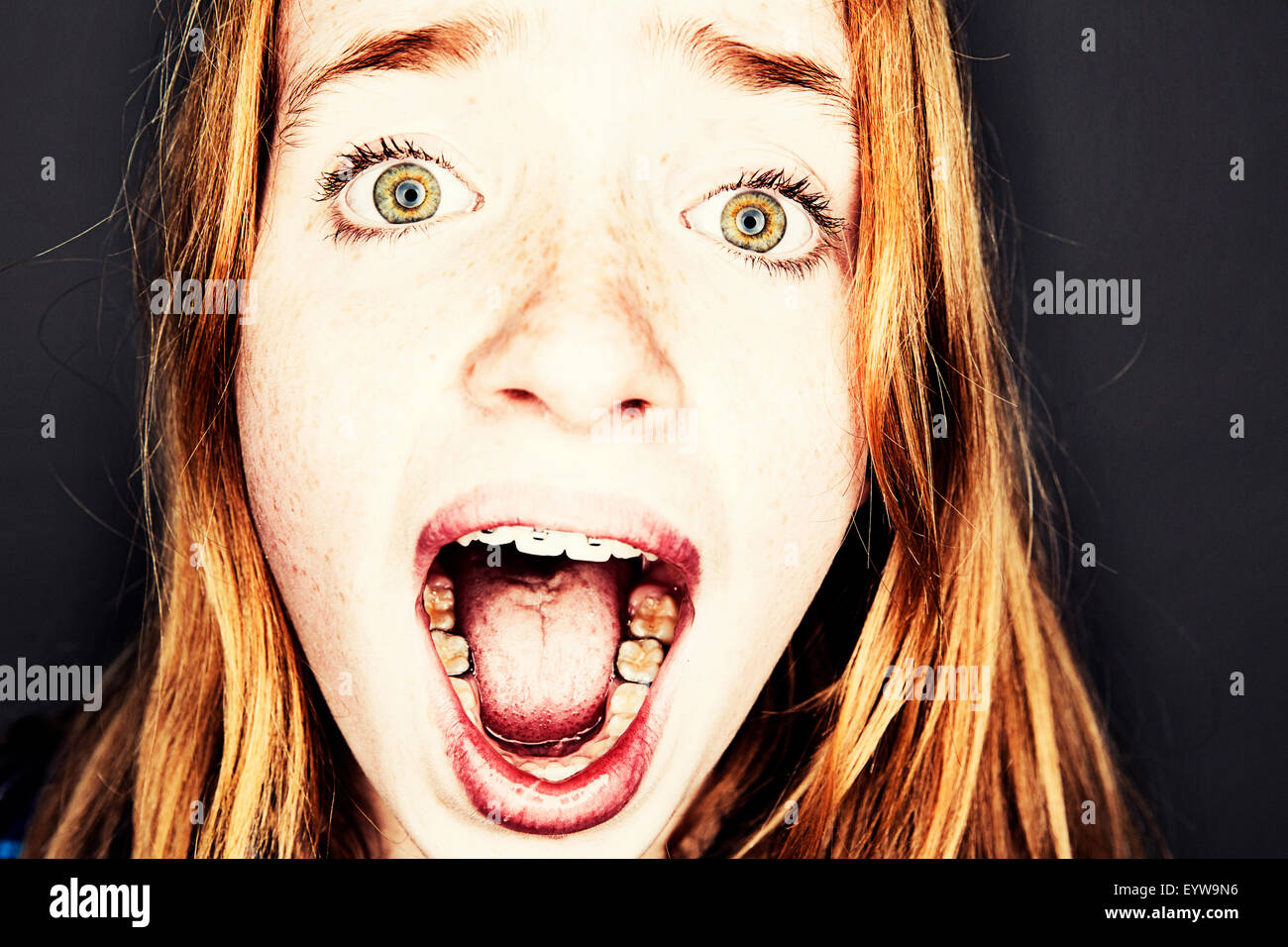 Girl Screaming Afraid High Resolution Stock Photography and Images - Alamy