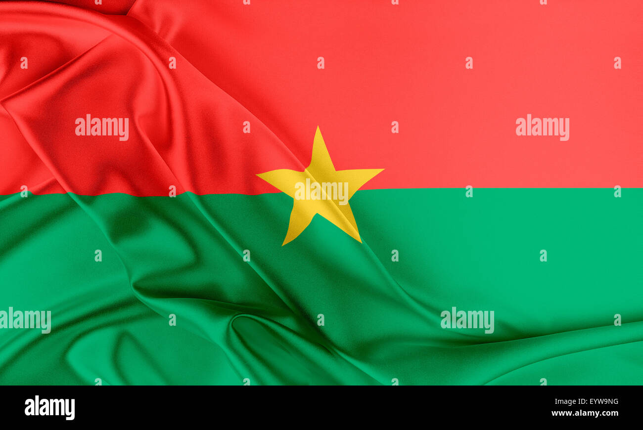 Burkina faso waving flag hi-res stock photography and images - Alamy
