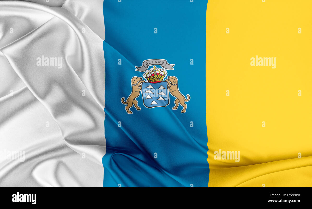 Canary Islands Flag Stock Photo - Alamy