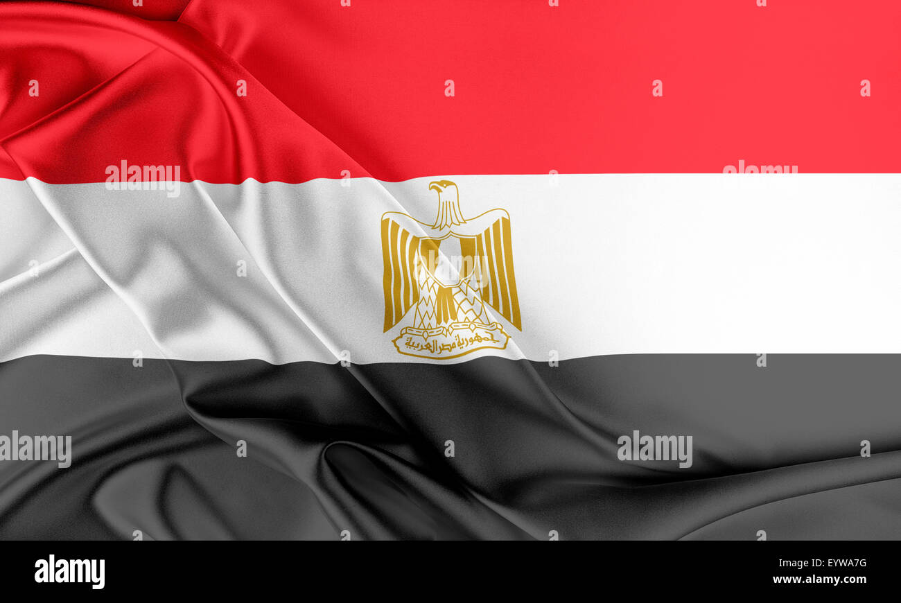 National flag of egypt waving hi-res stock photography and images - Alamy
